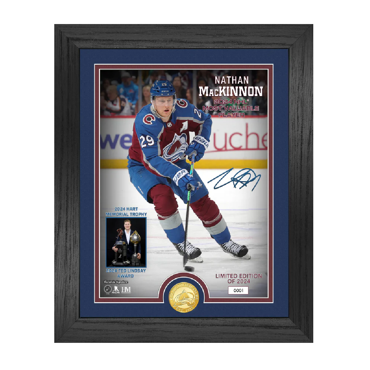 #29 Nathan Mackinnon 2024 Hart Memorial Trophy Frame – Altitude Authentics