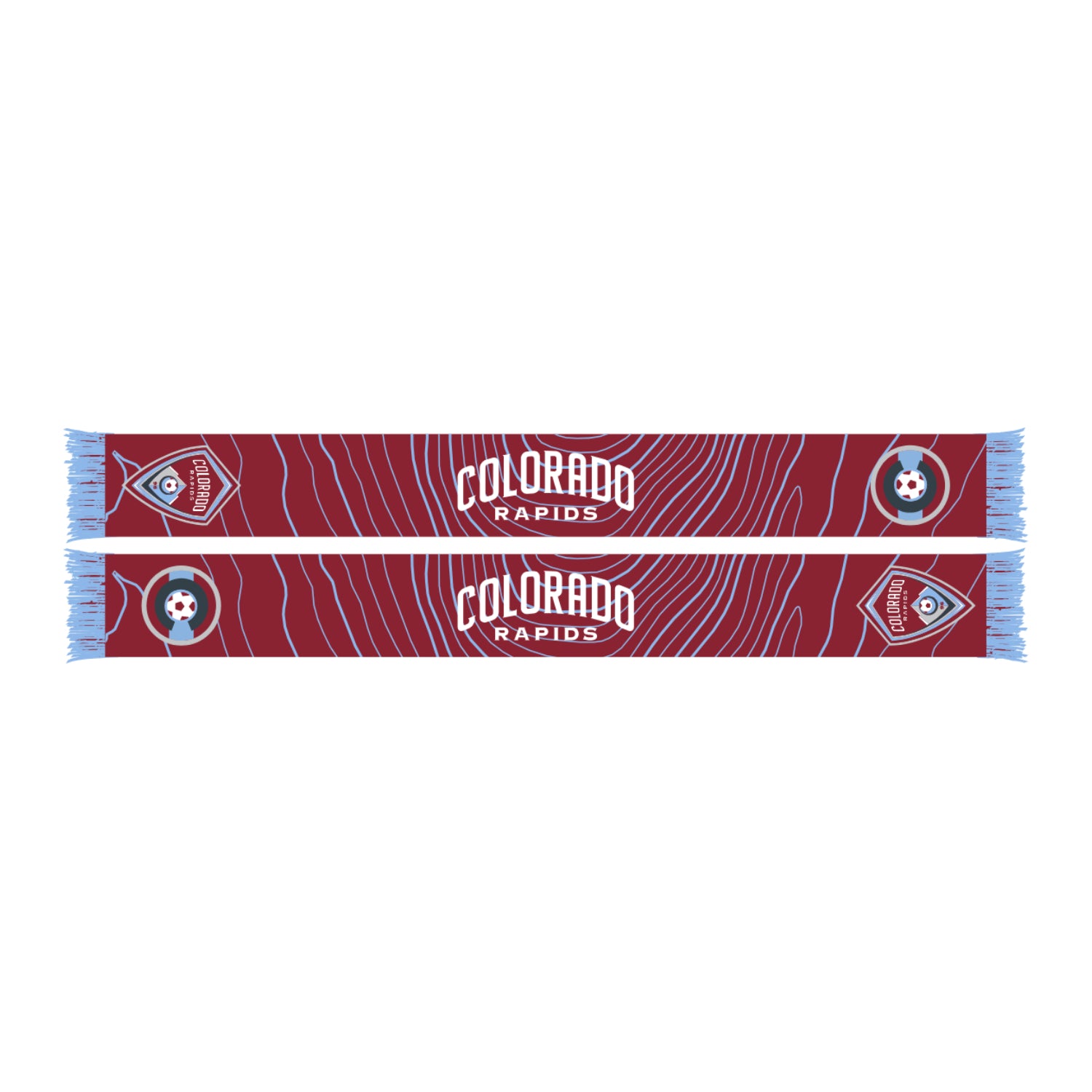 Colorado Rapids Topography Scarf - Burgundy – Altitude Authentics